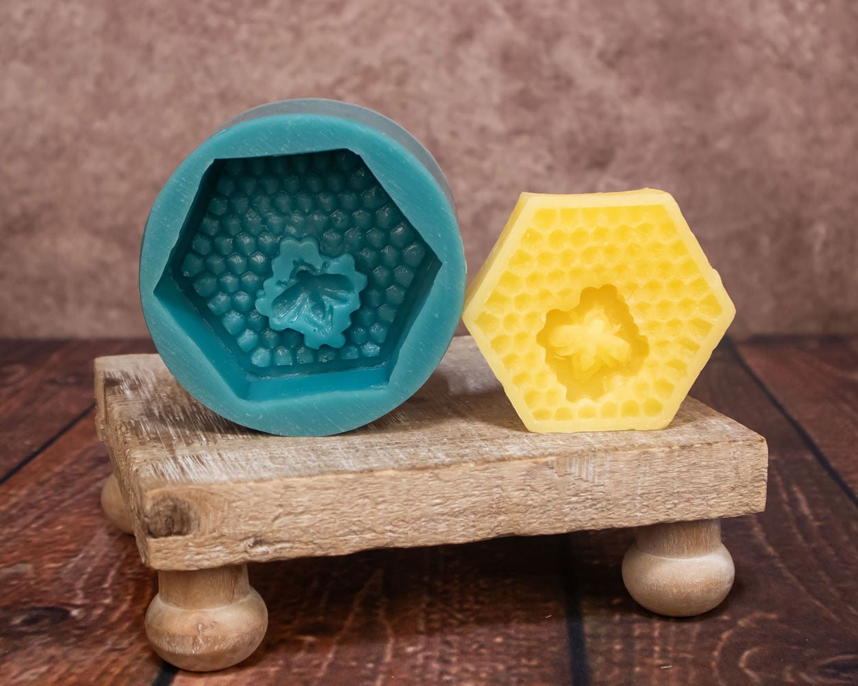 1.75oz Hexagon Bee Block Mold | Wax Casting