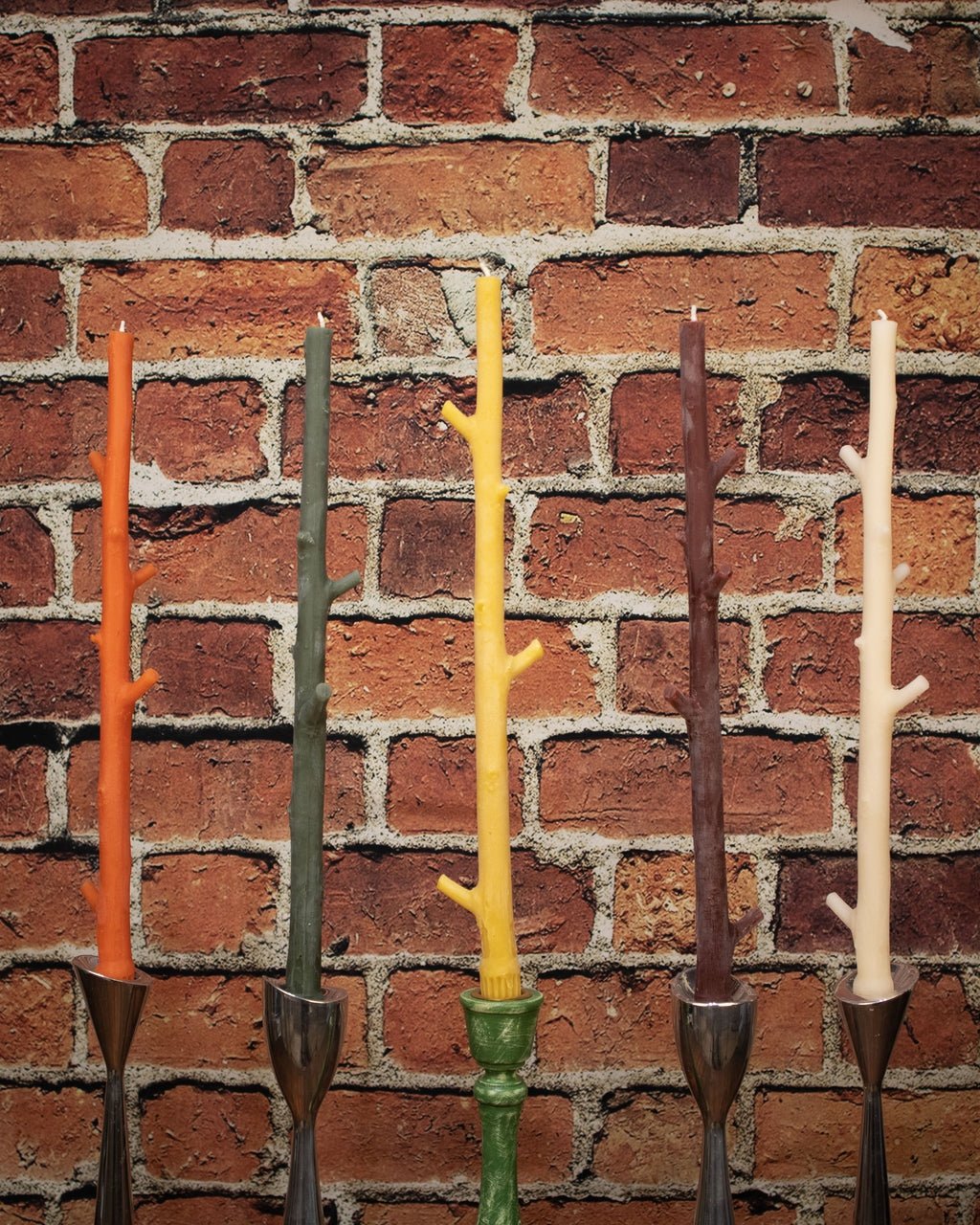 Pure Beeswax Maple Candlesticks